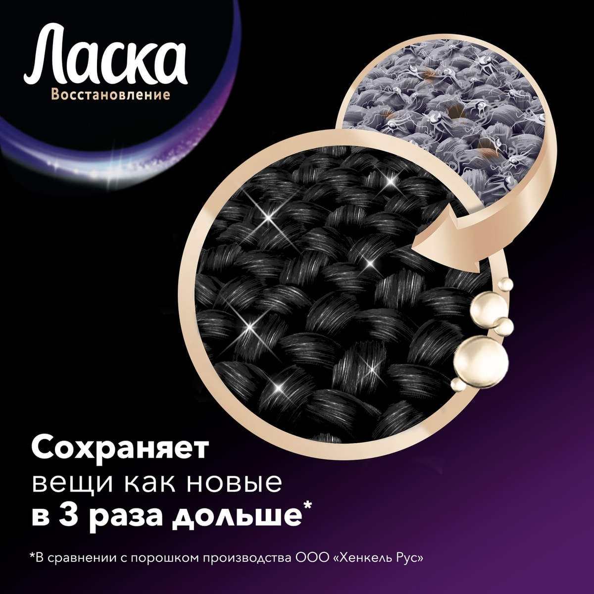 Гель для стирки Ласка Эффект восстановления черного 16 стирок 1л ...