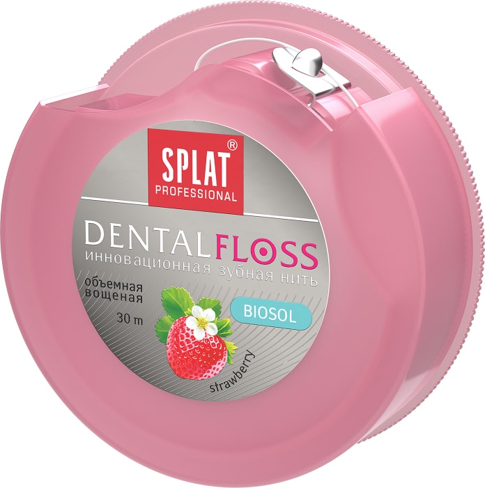 Зубная нить Splat Professional DentalFloss с ароматом клубники 30м ...