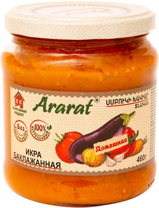 Икра Ararat Баклажанная 460г - купить с доставкой в Vprok.ru ...
